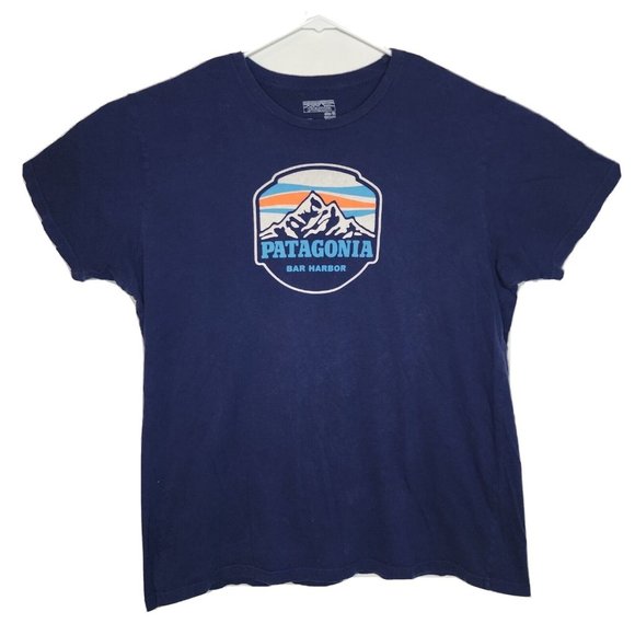 Patagonia | Shirts | Patagonia Mountain Logo Graphic Tshirt Bar Harbor ...